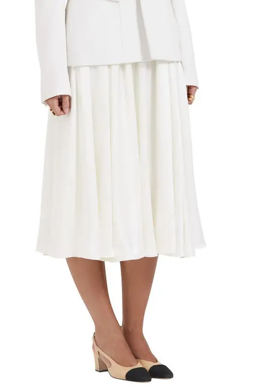 House Of Cb Suzette Satin Midi Skirt