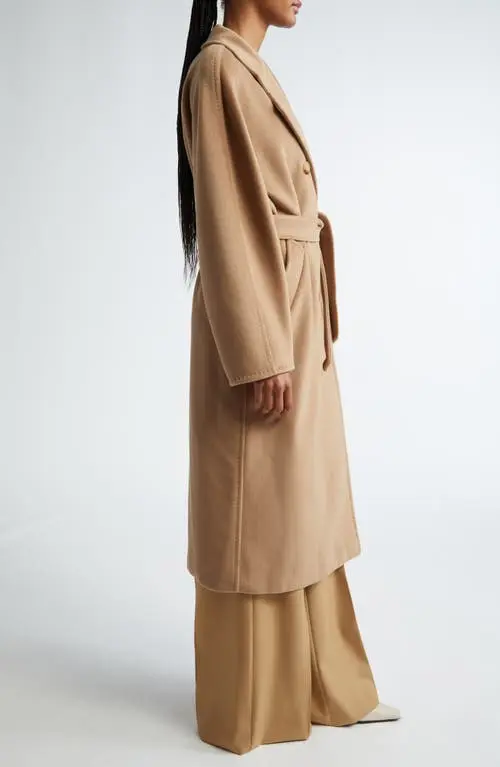Max Mara Madame Double Breasted Wool & Cashmere Belted Coat - Camel