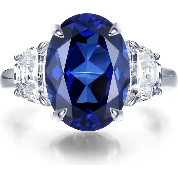 Lafonn Lab-created Sapphire And Simulated Diamond Ring
