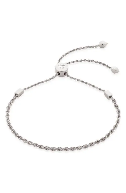 Monica Vinader Corda Rope Chain Friendship Bracelet - Silver