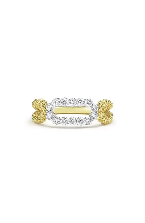 Lagos Signature Caviar Superfine Oval Diamond Ring - Gold