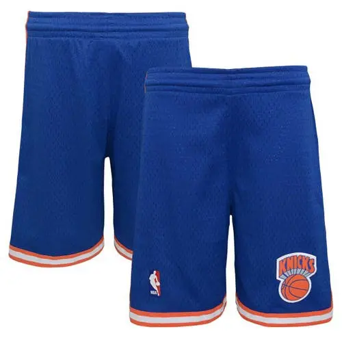 Mitchell & Ness Youth New York Knicks Hardwood Classics Swingman Shorts - Royal