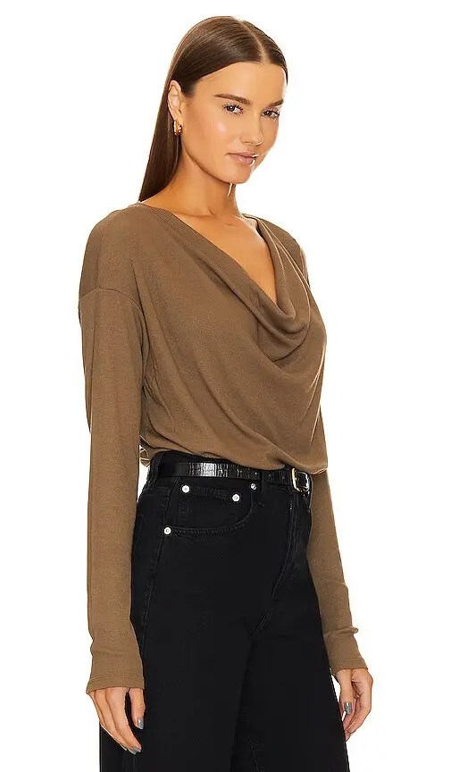 BOBI Cowl Neck Blouse