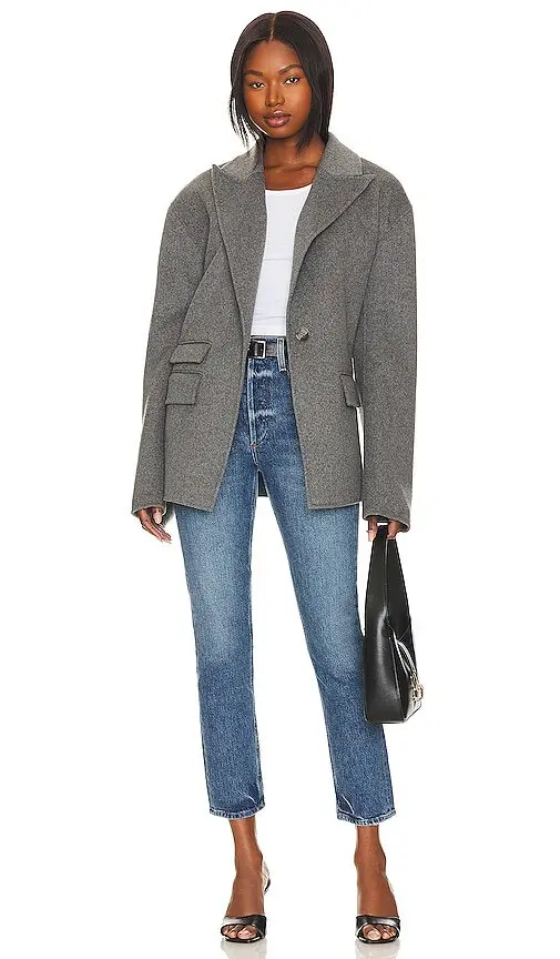 AGOLDE Riley Long High Rise Straight Jeans - Moor