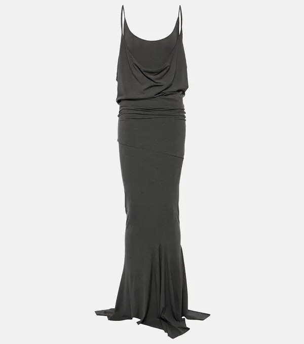 Attico Jersey Maxi Dress - Grey