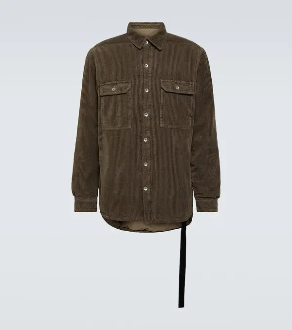 Rick Owens Cotton Corduroy Shirt Jacket