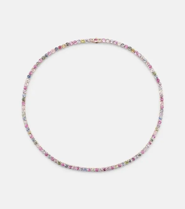 BUCHERER FINE JEWELLERY Essentials Rivière Rose Gold Necklace With Sapphires - Multicoloured