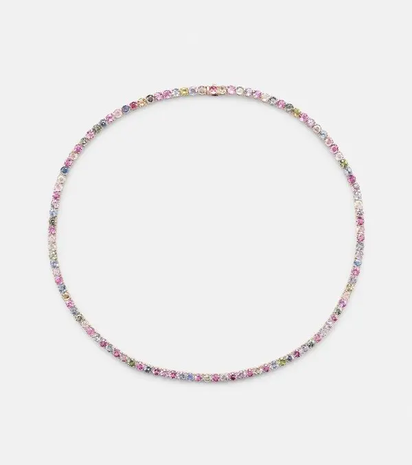 BUCHERER FINE JEWELLERY Pastello Essentials Rivière Necklace With Sapphires In 18kt Rose Gold - Multicoloured