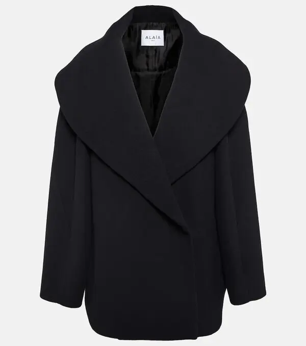 Alaïa Cocoon Wrap Virgin Wool Coat