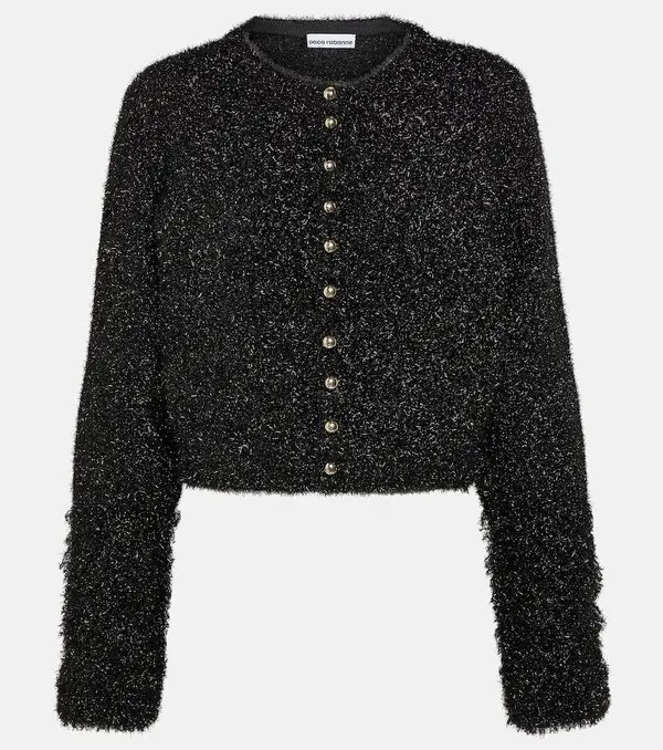 Rabanne Cropped Cardigan - Black