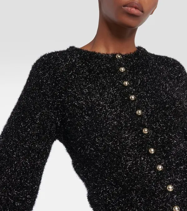 Rabanne Cropped Cardigan - Black
