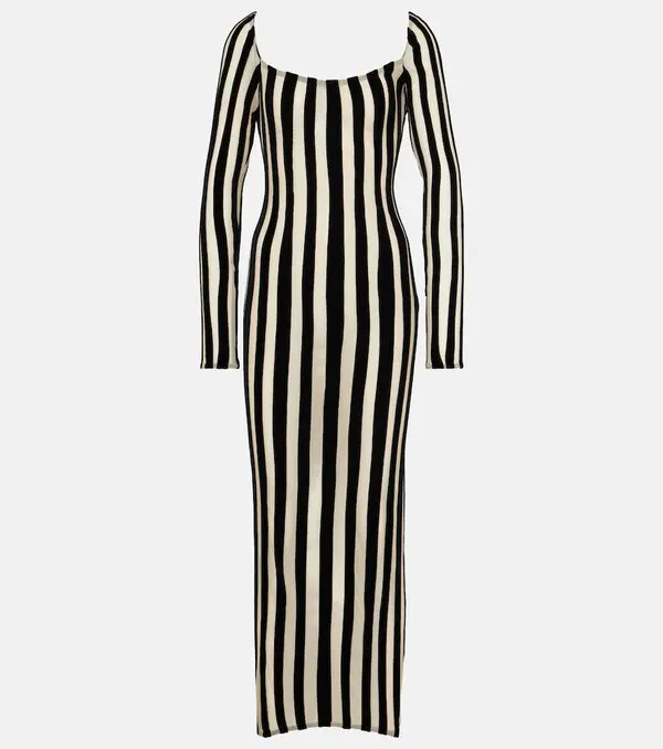 LAQUAN SMITH Striped Gown