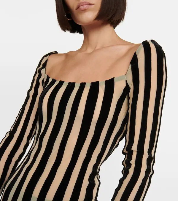 LAQUAN SMITH Striped Gown