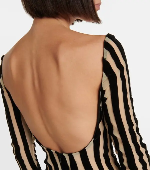 LAQUAN SMITH Striped Gown