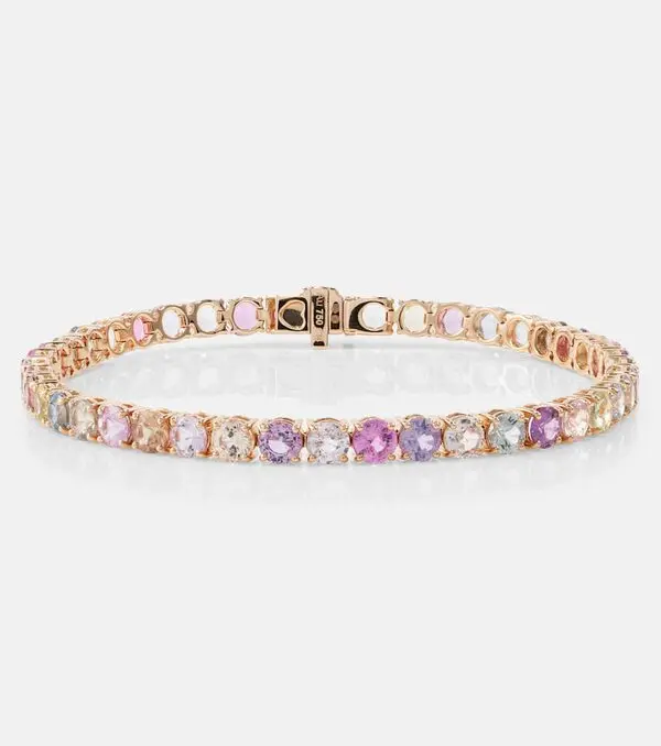 BUCHERER FINE JEWELLERY Essentials Rivière 18kt Rose Gold Bracelet With Sapphires - Multicoloured