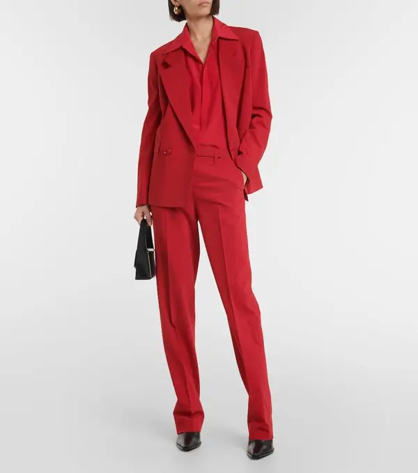 Dorothee Schumacher Slim Fit Trousers In Red - 40% Off | Editorialist display picture 1