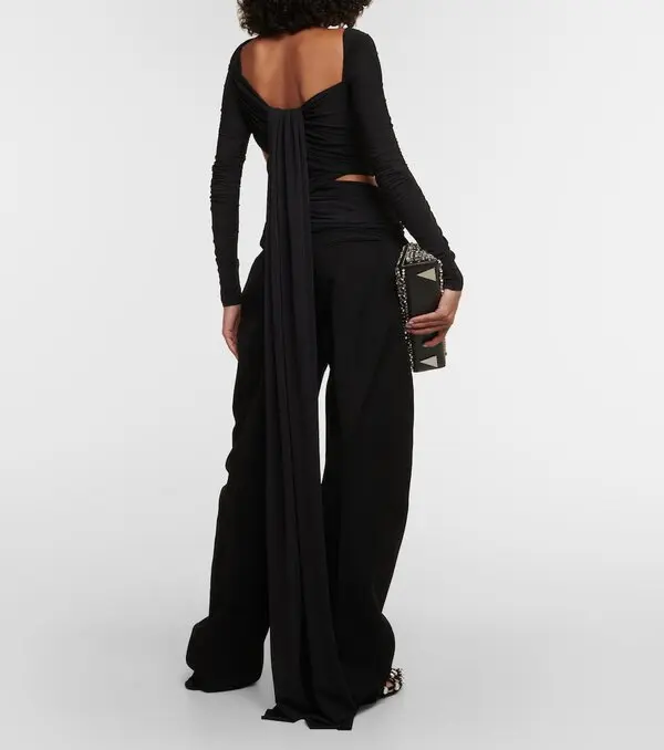 Attico Asymmetrical Draped Top