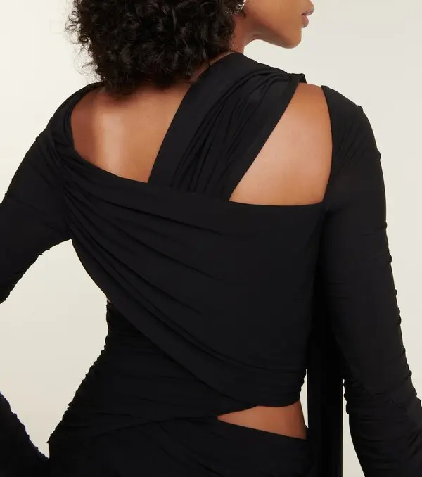 Attico Asymmetrical Draped Top