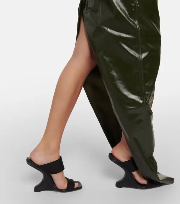 Rick Owens Strapless Denim Gown - Green