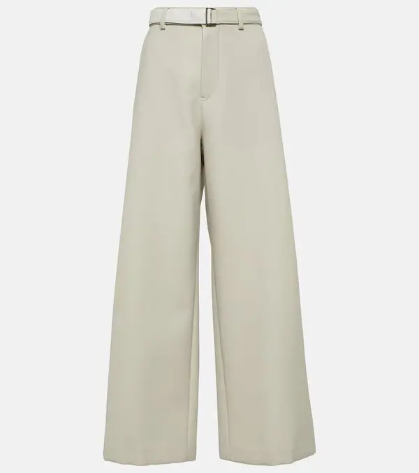 Sacai Wide-leg Pants - White