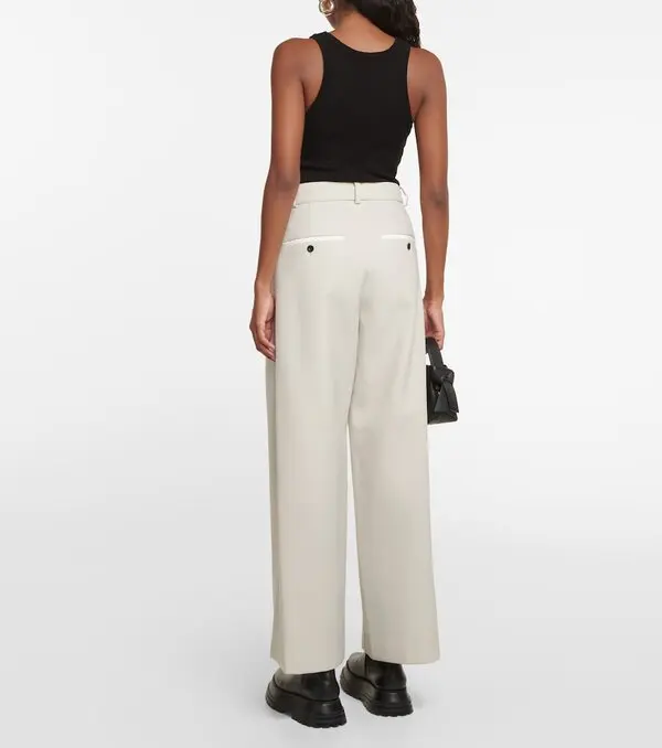 Sacai Wide-leg Pants - White