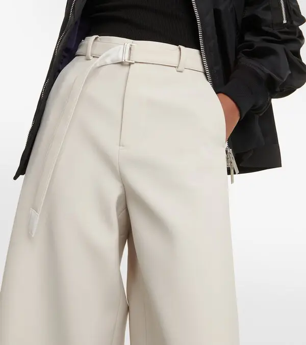Sacai Wide-leg Pants - White
