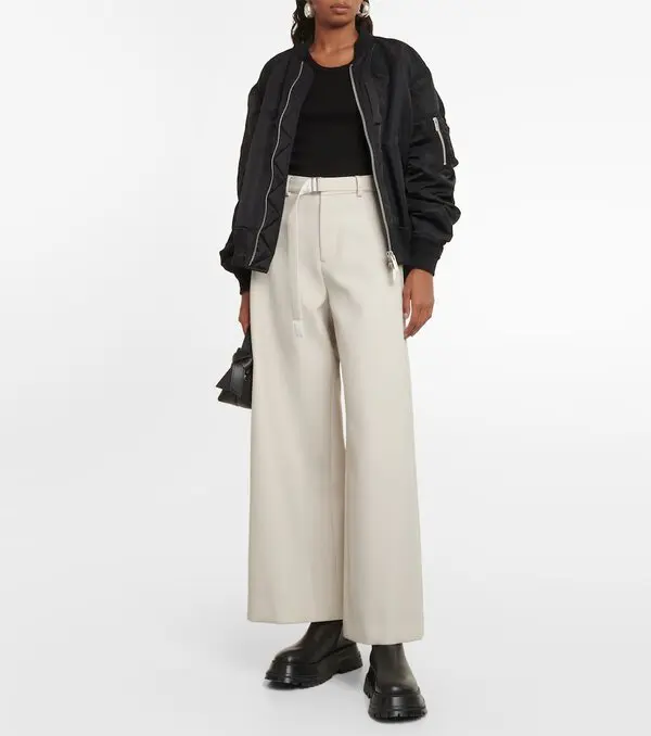 Sacai Wide-leg Pants - White