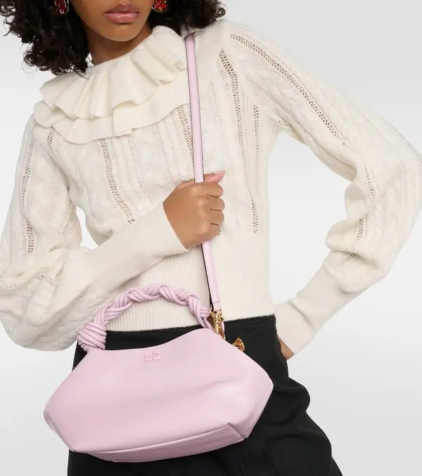 GANNI Bou Faux Leather Tote Bag
