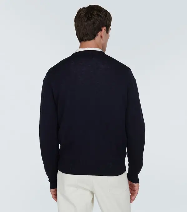 Ami De Cœur Wool Cardigan - Blue