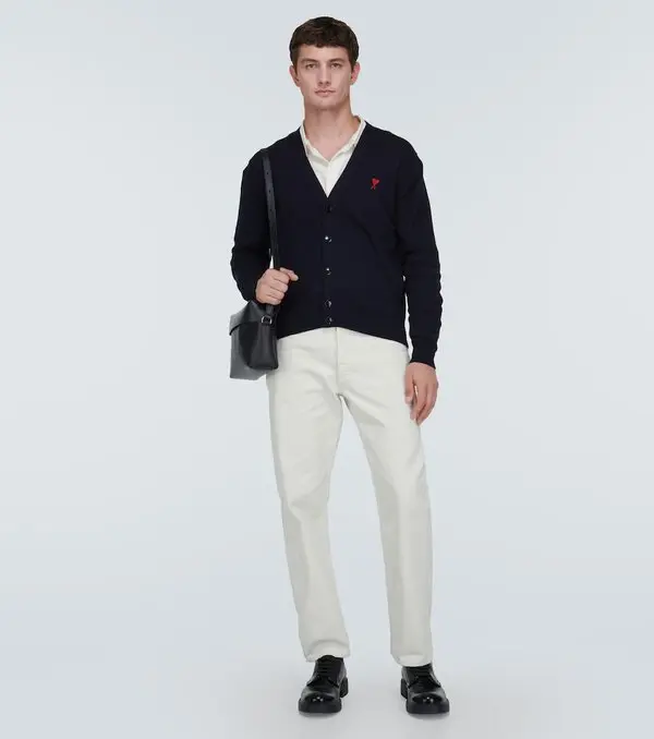 Ami De Cœur Wool Cardigan - Blue