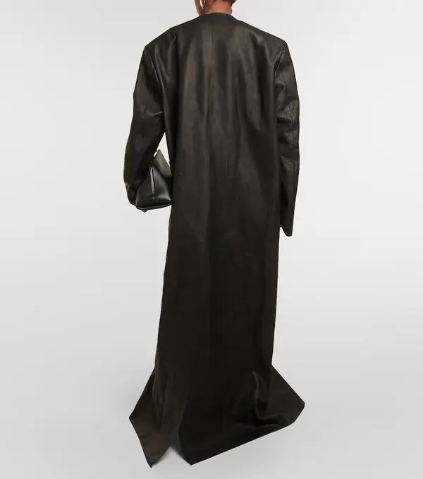 Attico Leather Maxi Coat