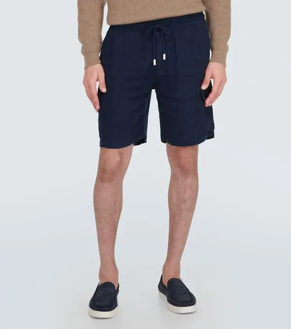 Vilebrequin Baie Linen Bermuda Shorts - Blue