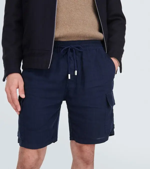 Vilebrequin Baie Linen Bermuda Shorts - Blue