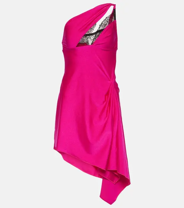Coperni Asymmetric One-shoulder Minidress - Pink