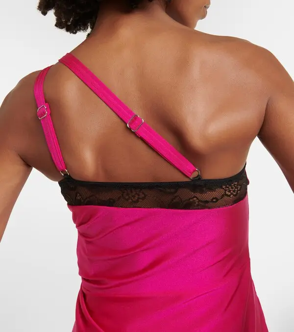 Coperni Asymmetric One-shoulder Minidress - Pink