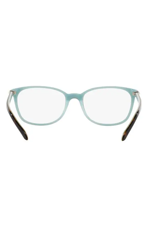Tiffany & Co. 51mm Rectangular Eyeglasses - Havana Blue
