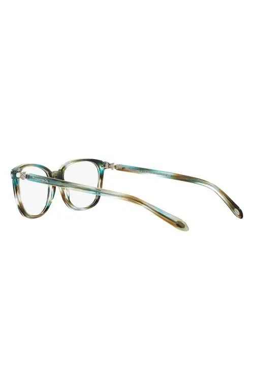Tiffany & Co. 51mm Rectangular Eyeglasses - Turquoise