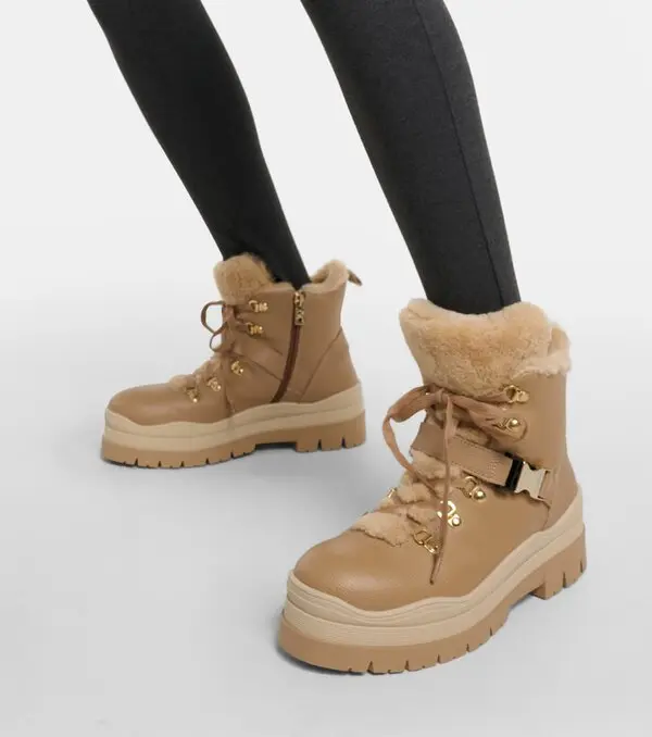 Bogner Arosa Shearling-trimmed Boots