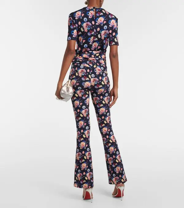 Rabanne Floral High-rise Trousers