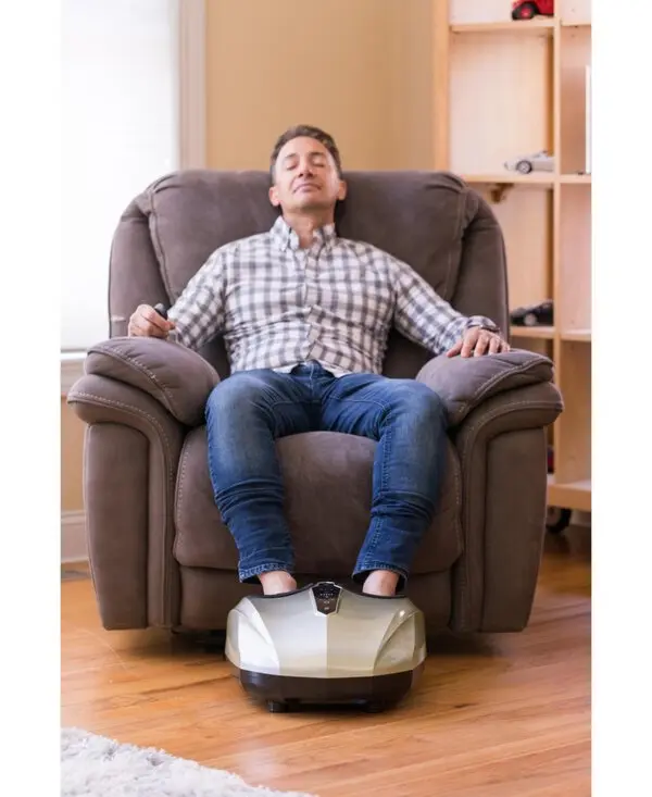 MIKO Shiatsu Foot Massager Machine With Kneading And Switchable Heat - Silver