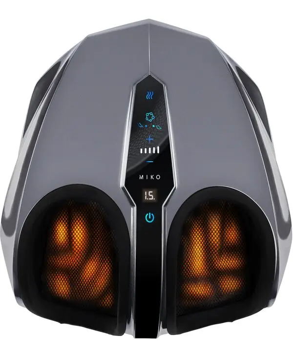 MIKO Shiatsu Foot Massager Machine With Kneading And Switchable Heat - Grey