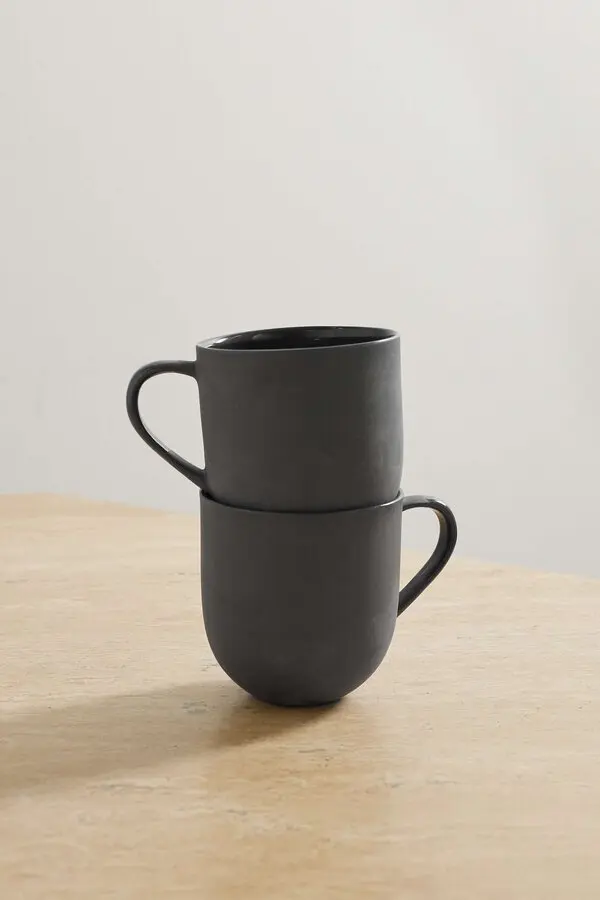 MUD AUSTRALIA Net Sustain Round Set Of Two Porcelain Mugs