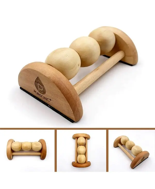 PURSONIC All Wooden Foot Massager Roller
