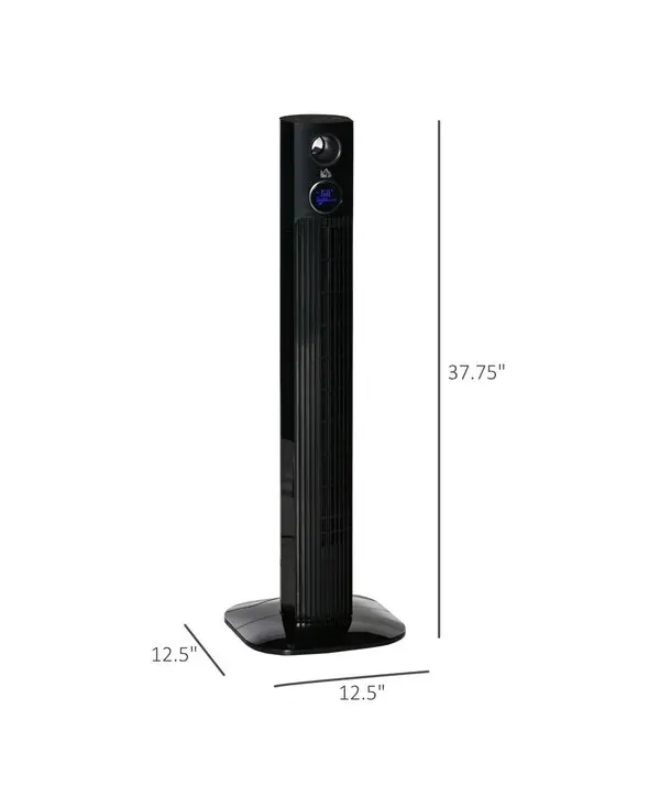 HOMCOM Freestanding Oscillating Tower Fan W/ 12h Timer