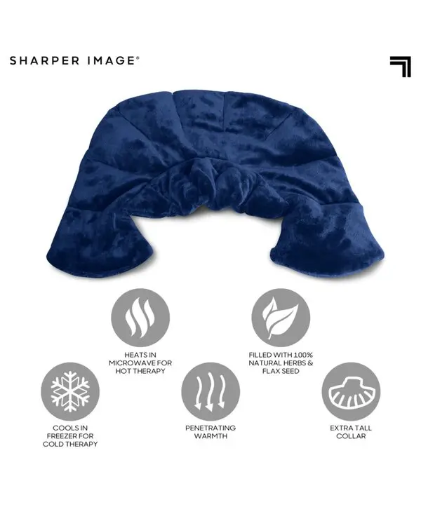 SHARPER IMAGE Warming & Cooling Aromatherapy Neck & Shoulder Wrap Pad - Navy