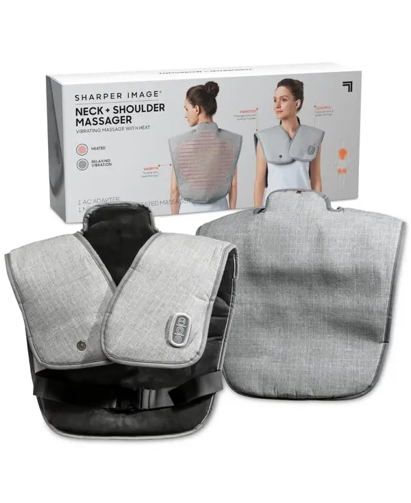 SHARPER IMAGE Heated Neck & Shoulder Massager - Grey