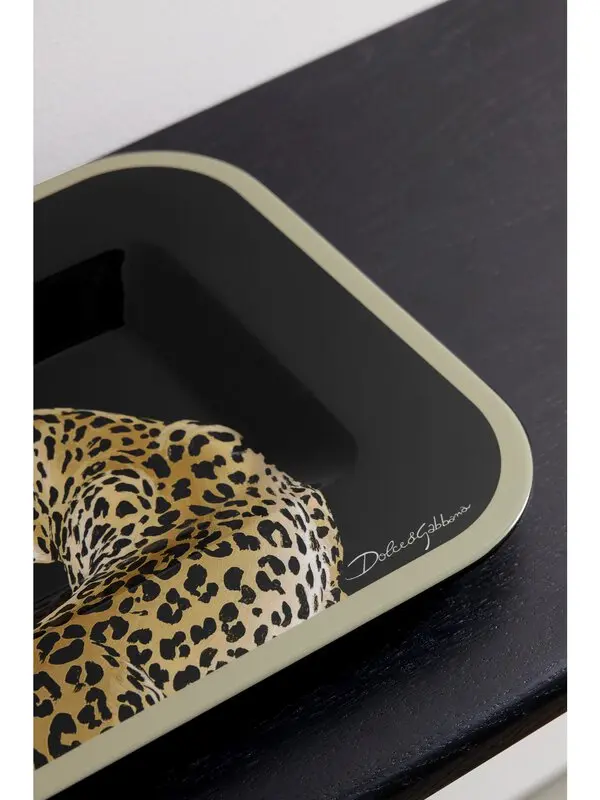 Dolce & Gabbana Small Printed Wood Tray