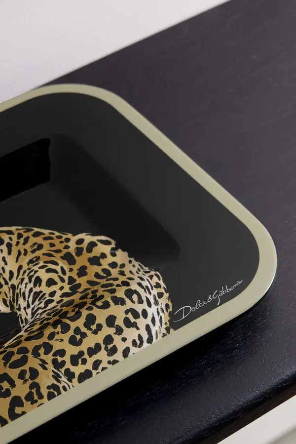 Dolce & Gabbana Small Printed Wood Tray