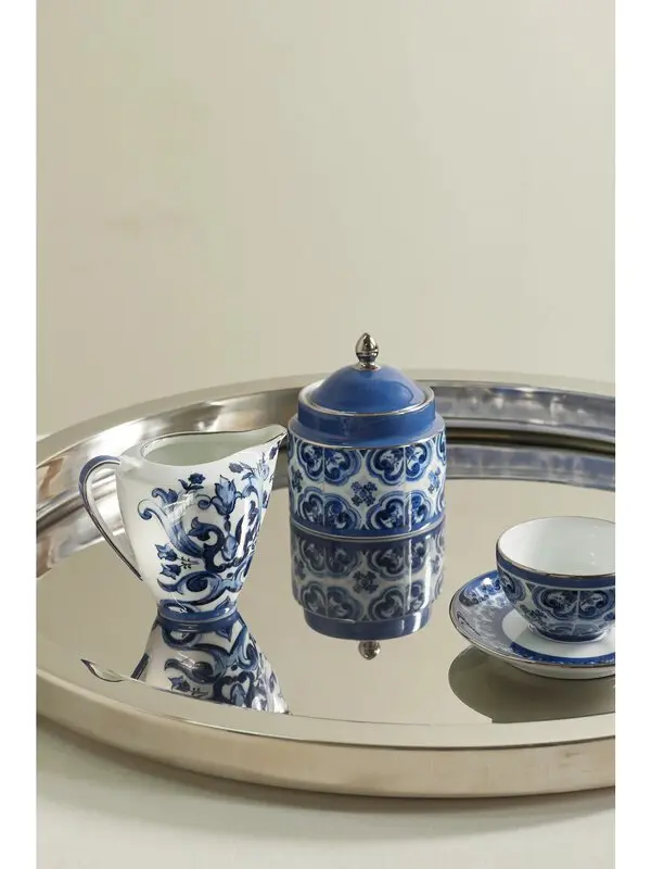 Dolce & Gabbana Printed Porcelain Sugar Bowl