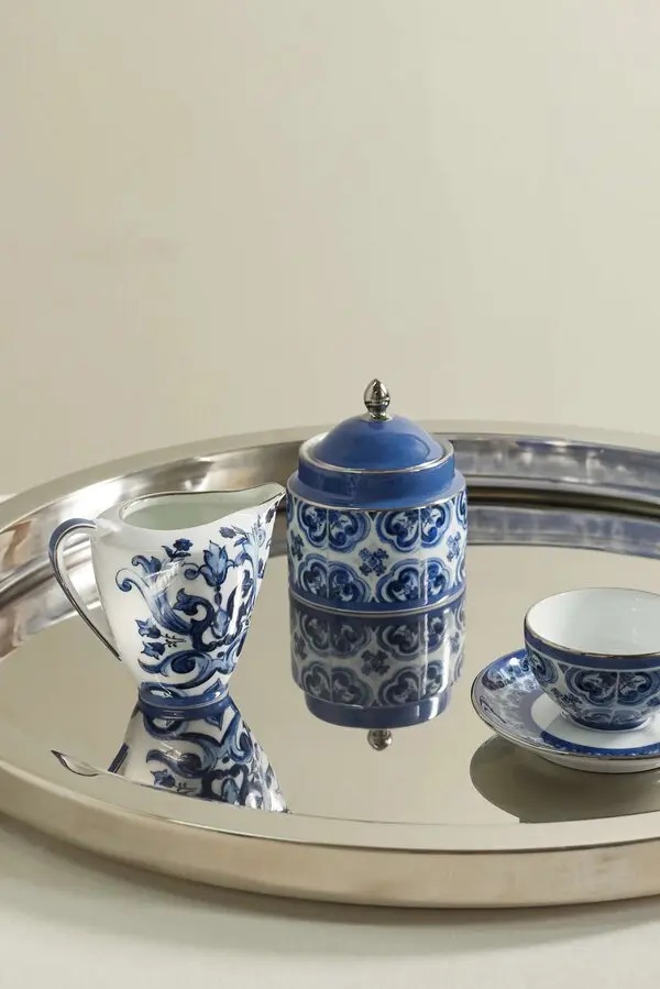 Dolce & Gabbana Printed Porcelain Sugar Bowl